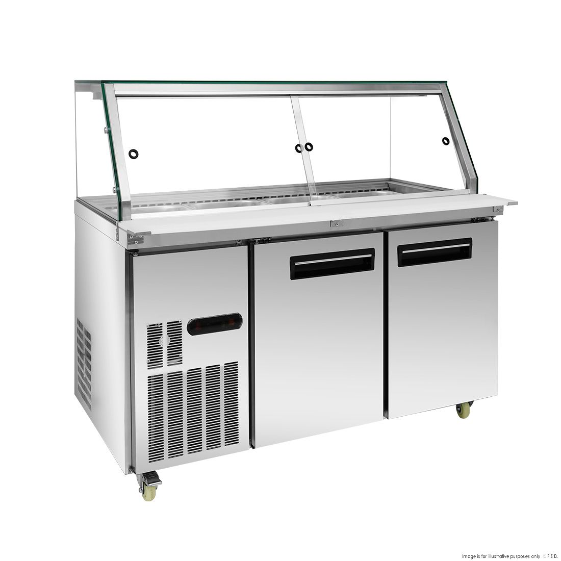 Thermaster Cold Salad & Noodle Bar 4X1/1 GN Pans PG150FA-XG