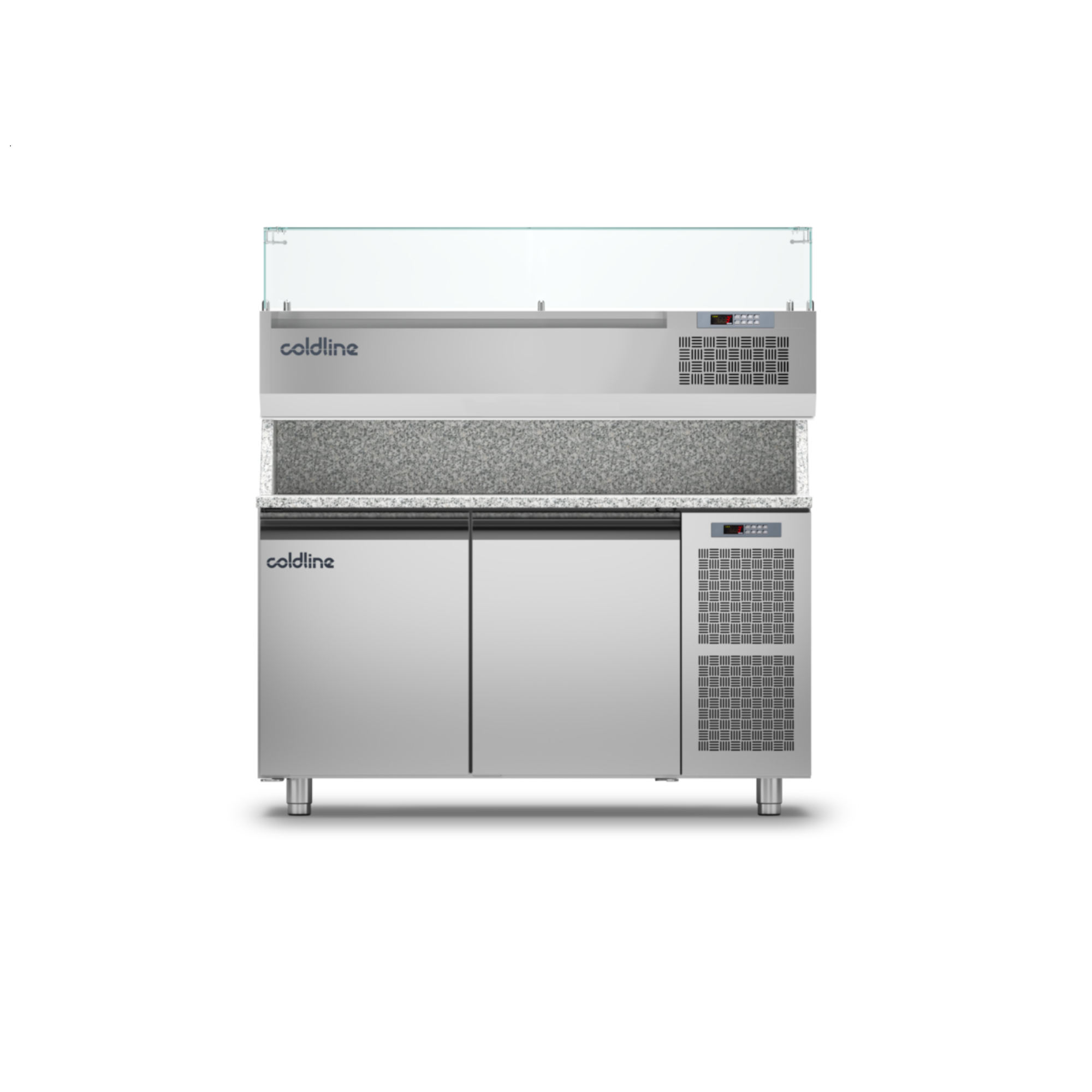 Moretti Forni 2 Door Pizza Preparation Counter with Granite Worktop an