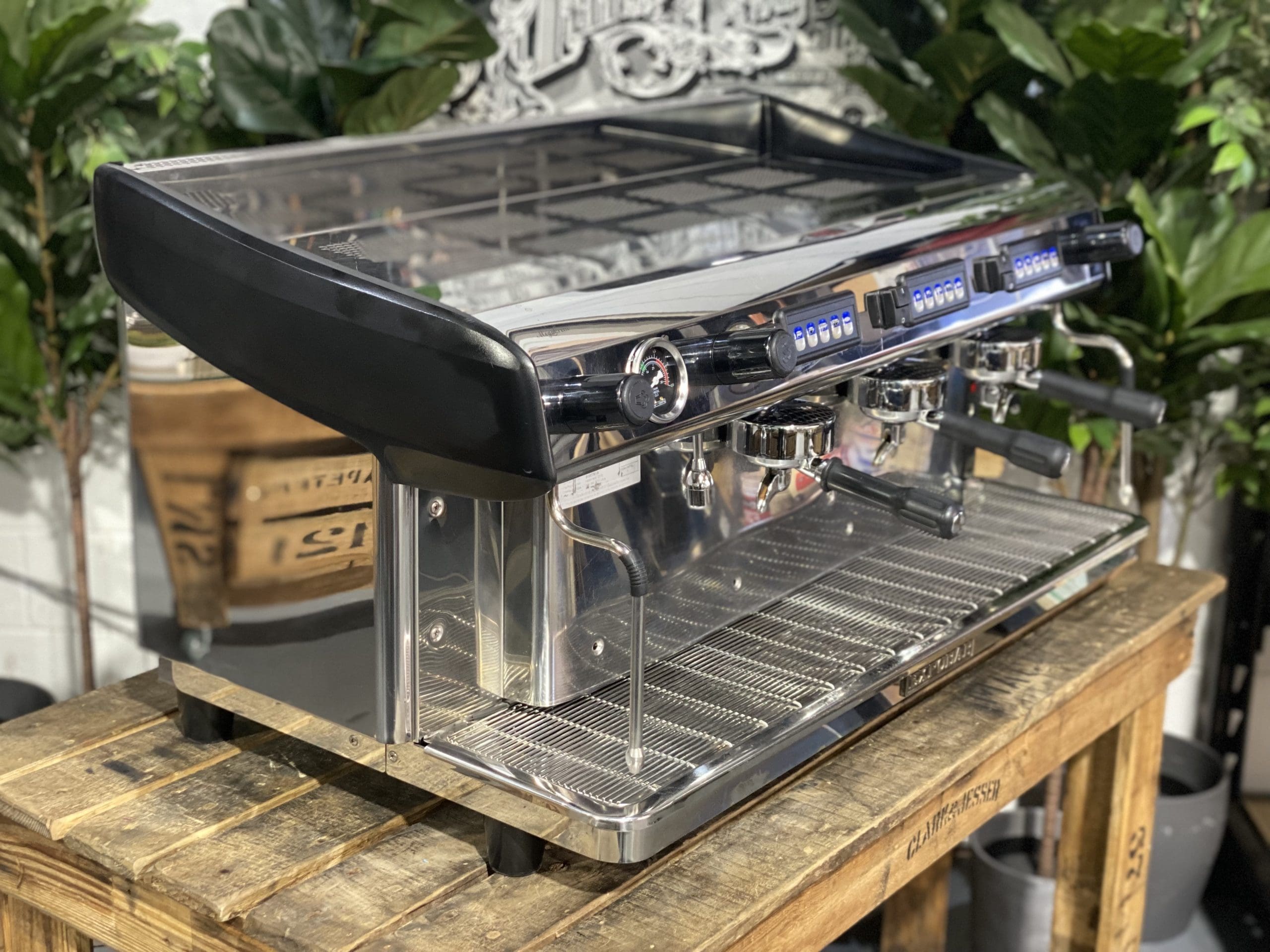 Expobar MegaCrem High Cup 3 Group Stainless & Black Espresso Coffee Ma