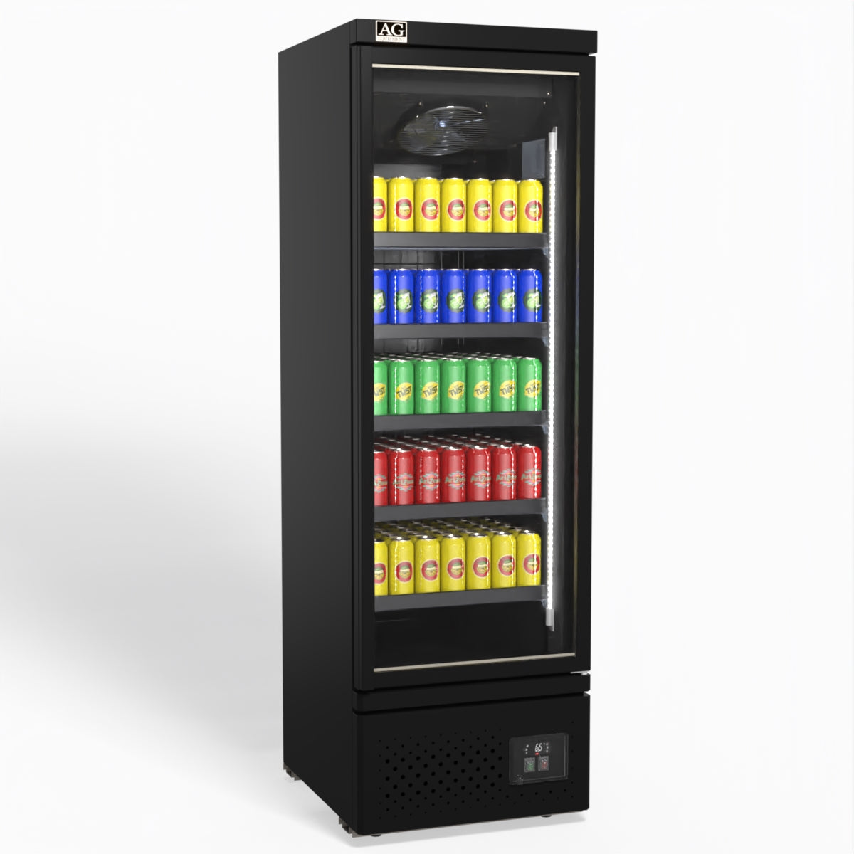 AG Supermarket Single Glass Door Upright Display Fridge - 450 Litre CS