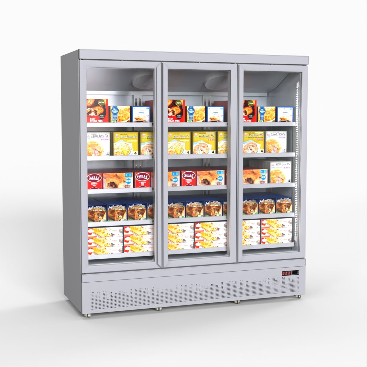 Thermaster 1500L 3 Door Supermarket Freezer Black LG-1500GBMF