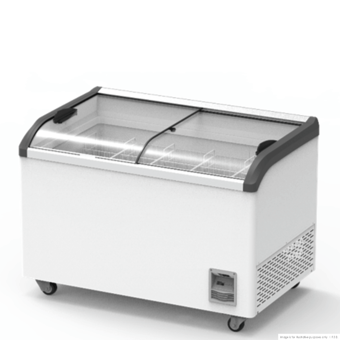 Thermaster Heavy Duty Supermarket Glass Sliding Lid Freezers 406L SD-4