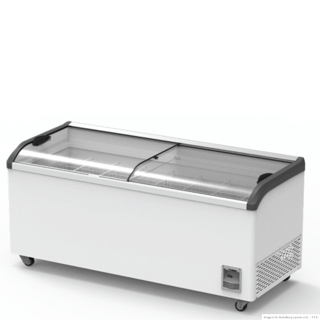 Thermaster Heavy Duty Supermarket Glass Sliding Lid Freezers 666L SD-6