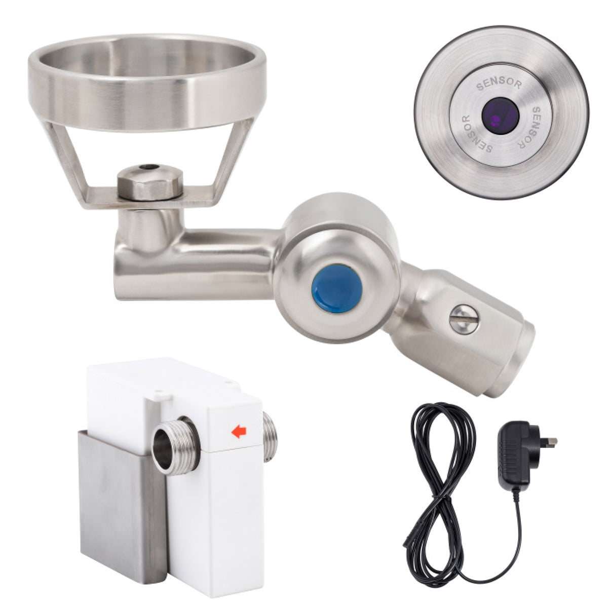 45 Degree Wall-Mount Sensor Bubbler with Metal Mouthguard Mains Operat