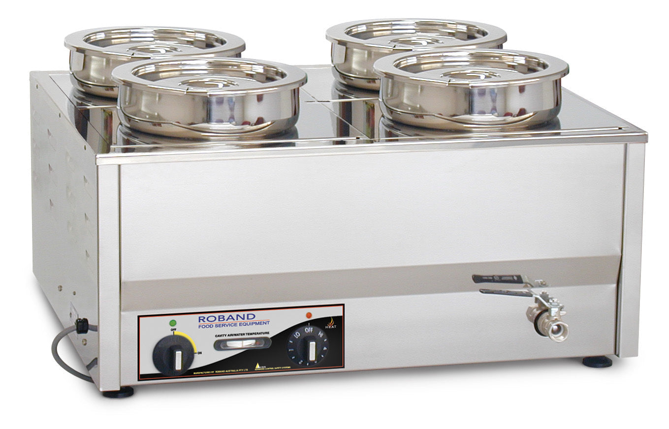 Roband Counter Top Bain Marie 4 x 200mm round pots - BM4E